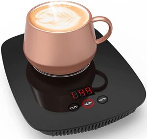 nicelucky coffee mug warmer for desk with heating function 25 watt electric beverage warmer with adjustable temperature 131℉/ 55℃or 167℉/ 75℃ (without mug)