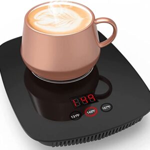 nicelucky Coffee Mug Warmer for Desk with Heating Function 25 Watt Electric Beverage Warmer with Adjustable Temperature 131℉/ 55℃or 167℉/ 75℃ (Without Mug)