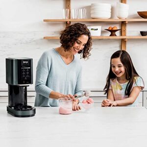 Ninja CN301CO CREAMi Ice Cream Maker, for Gelato, Mix-ins, Milkshakes, Sorbet, Smoothie Bowls & More, 7 One-Touch Programs, with (3) Pint Containers & Lids, Compact Size, Perfect for Kids, Black (Renewed)