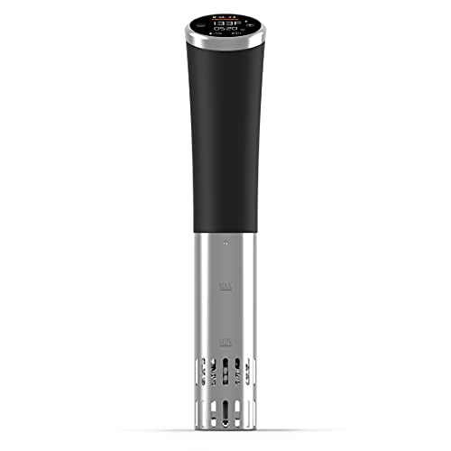 Instant Accu Slim Sous Vide 800W Precision Cooker, Immersion Circulator, From the Makers of Instant Pot, Ultra-Quiet Fast-Heating with Big Touchscreen Accurate Temperature and Time Control, Waterproof