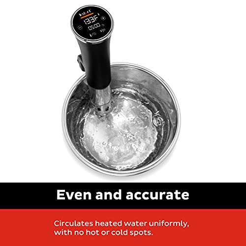 Instant Accu Slim Sous Vide 800W Precision Cooker, Immersion Circulator, From the Makers of Instant Pot, Ultra-Quiet Fast-Heating with Big Touchscreen Accurate Temperature and Time Control, Waterproof