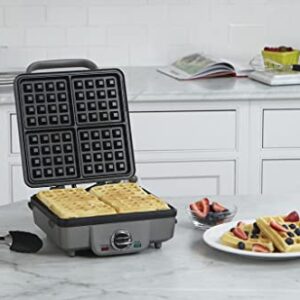 Cuisinart WAF-300P1 Belgian Waffle Maker with Pancake Plates, Brushed Stainless