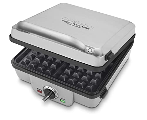 Cuisinart WAF-300P1 Belgian Waffle Maker with Pancake Plates, Brushed Stainless