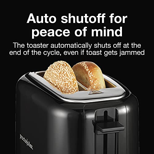 Proctor Silex 2-Slice Toaster with Extra Wide Slots for Bagels, Cool-Touch Walls, Shade Selector, Toast Boost, Auto Shut-off and Cancel Button, Black (22305)