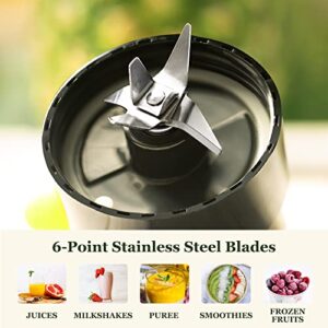 REDMOND Personal Blender for Shakes and Smoothies, Powerful Smoothie Blender with 6-point Stainless Steel Blade 2 x Travel Cups 20oz Pulse Technology BPA-Free