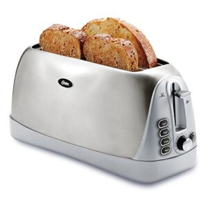 oster long slot 4-slice toaster, stainless steel (tssttr6330-np)