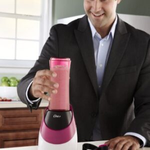 Oster BLSTPB-WPK My Blend 250-Watt Blender with Travel Sport Bottle, Pink