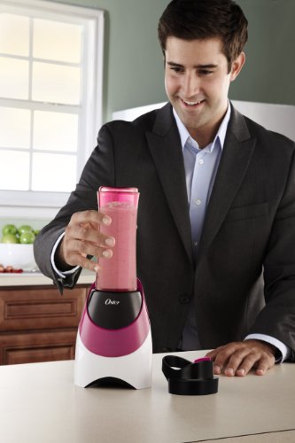 Oster BLSTPB-WPK My Blend 250-Watt Blender with Travel Sport Bottle, Pink