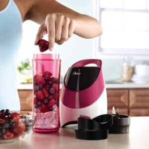 Oster BLSTPB-WPK My Blend 250-Watt Blender with Travel Sport Bottle, Pink