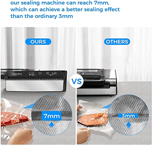 Vacuum Sealer Machine, Automatic Vacuum Air Sealing System for Food Savers, Food Sealer with Dry & Moist Food Preservation Modes, Built-in Cutter 15 Bags Starter Kit Lab Tested Easy to Clean Led Indicator Lights