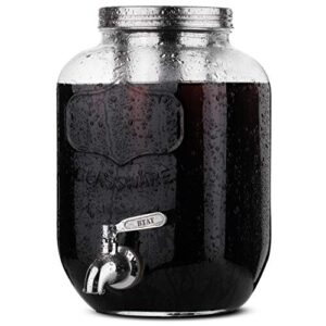 btat- cold brew coffee maker, 1 gallon mason jars drink dispenser, gallon cold brew coffee maker, iced tea maker, cold brew coffee carafe, beverage dispenser, glass dispenser, cold brew system