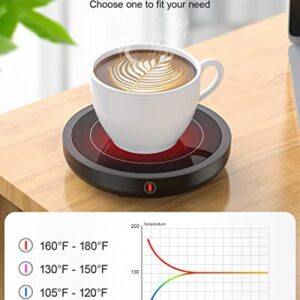 Coffee Mug Warmer, 36W Coffee Cup Warmer with 3 Temperature Settings (105℉-180℉) and 4 Hours Auto Shutt-Off Function for Office Home Desk Use,Electric Beverage Warmer for Keep Coffee Tea Milk Hot