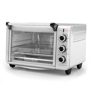 black+decker crisp ‘n bake air fry toaster oven, stainless steel, to3215ss, 6 slice