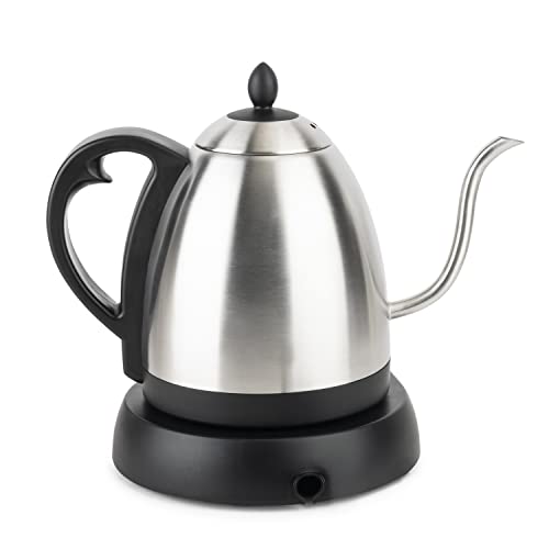 Bonavita 1L Digital Variable Temperature Gooseneck Electric Kettle for Coffee Brew and Tea Precise Pour Control, 6 Preset Temps, Café or Home Use, 1000 Watt, Stainless Steel