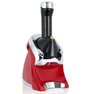 Yonanas 988RD Deluxe Vegan, Dairy-Free Frozen Fruit Soft Serve Maker, Includes 75 Recipes, 200 W, Red