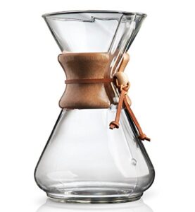 chemex classic series, pour-over glass coffeemaker, 10 cup – exclusive packaging