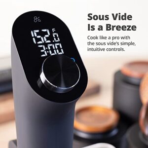 Greater Goods Kitchen Sous Vide - A Powerful Precision Cooking Machine at 1100 Watts; Ultra Quiet Immersion Circulator With a Brushless Motor (Onyx Black)