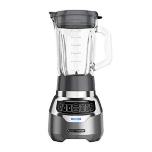 black+decker powercrush digital blender with quiet technology, stainless steel, bl1300dg-t