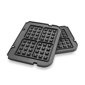 waffle plates only for cuisinart griddler gr-4n, gr-5b, gr-6 and grid-8n series, nonstick coating baking waffle plates by gvode