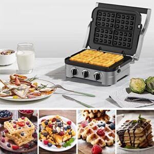 Waffle Plates Only for Cuisinart Griddler GR-4N, GR-5B, GR-6 and GRID-8N Series, Nonstick Coating Baking Waffle Plates by Gvode