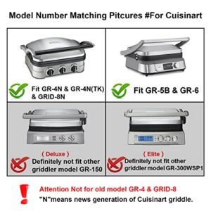 Waffle Plates Only for Cuisinart Griddler GR-4N, GR-5B, GR-6 and GRID-8N Series, Nonstick Coating Baking Waffle Plates by Gvode