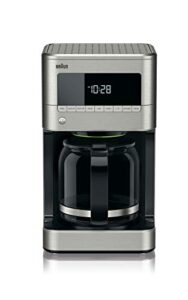 braun kf7170si brewsense drip coffeemaker, 12 cup, stainless steel