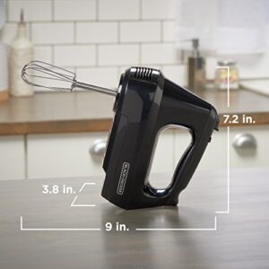 BLACK+DECKER 6-Speed Hand Mixer with 5 Attachments & Storage Case, MX3200B