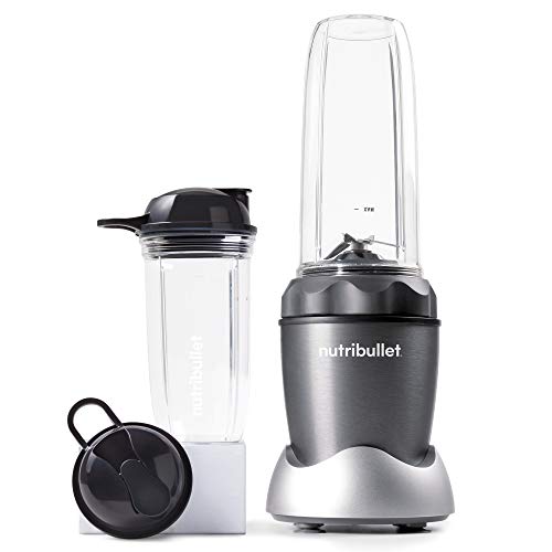 NutriBullet NB50100C Pro 1000 Single Serve Blender (1000W) 7-Piece Set, Dark Gray/Light Gray Skirt