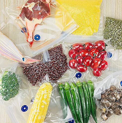 Vacuum Sealer Zipper Bags Sous Vide bags for food BPA Free Reusable Resealable with Air Valve Double Layers Food Storage 3 Sizes15 Pcs