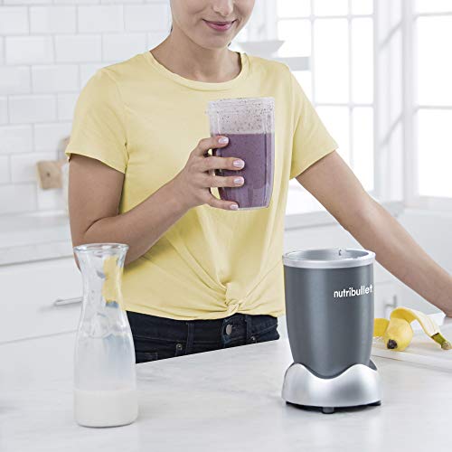 NutriBullet NBR-1201 12-Piece High-Speed Blender/Mixer System, Gray (600 Watts)