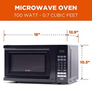 Commercial Chef CHM770B Countertop Microwave, 0.7 Cubic Feet, Black