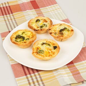 Mini Pie and Quiche Maker for Easter Baking - Nonstick Baker Cooks 6 Small Quiches or Pies in Minutes- Dough Cutting Circle Easy Dough Measurement- Better than Pie Tins, Pans, Holiday Desserts Cooking