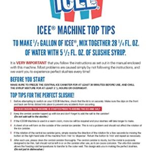 iscream Genuine ICEE Brand Counter-Top Sized ICEE Slushie Maker - Spins Your Pre-Chilled Ingredients with Your Ice into ICEE Slushies!