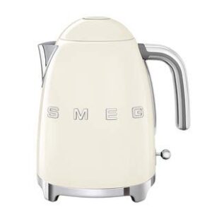 Smeg KLF03CRUS 50's Retro Style Aesthetic Electric Kettle with Embossed Logo, Cream