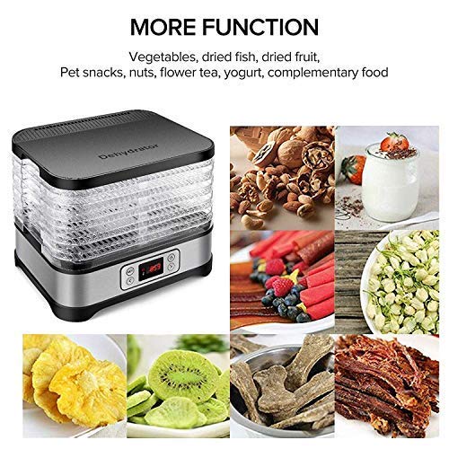 Homdox 8 Trays Food Dehydrator Machine with Fruit Roll Sheet, Digital Timer and Temperature Control, Dehydrators for Food and Jerky, Meat, Fruit, Vegetable, Herbs, BPA Free/400 Watt/Updated