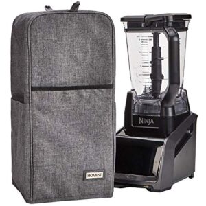 homest blender dust cover with accessory pocket compatible with ninja foodi, grey (patent pending)