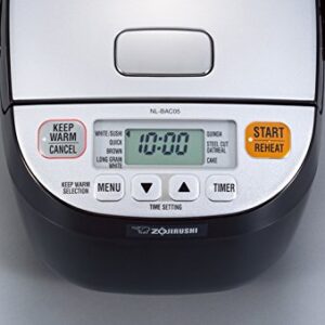 Zojirushi 612252-NL-BAC05SB Micom Rice Cooker and Warmer, Silver Black