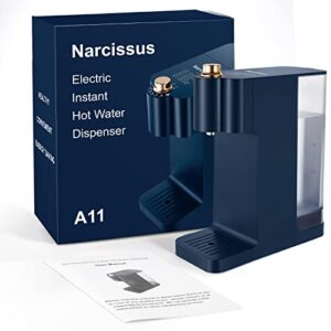 Narcissus Electric Kettles, A11 Instant Hot Water Dispenser for Quick Heating & Outputting, Adjustable 7 Temperatures & 3 Water Outputs, 40 Ounce 1.13L Water Tank Capacity, Blue