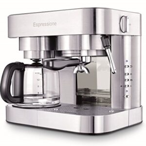 Espressione Combination Stainless Steel Espresso + Coffee Maker, 10 cups