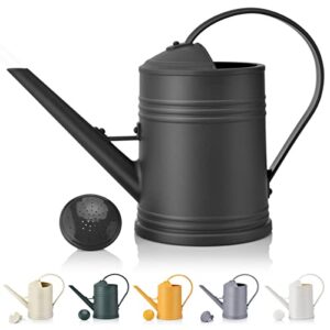 okrek watering can indoor watering cans for house plants, small watering can indoor plants, plant watering can for outdoor plants garden flower (1/2 gallon, black)