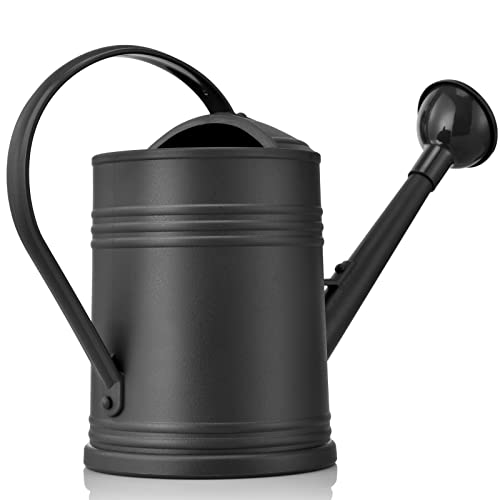 OKREK Watering Can Indoor Watering Cans for House Plants, Small Watering Can Indoor Plants, Plant Watering Can for Outdoor Plants Garden Flower (1/2 Gallon, Black)