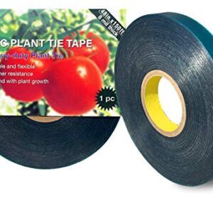 Owlery 8 mil Extra Thick 1/2" x 150 ft, Heavy Duty Stretch Garden Tie Tape, Plant Ribbon, Green Plant Tape, Garden Stake, Ideal for Vines, Tomatoes, Gardens and Orchards