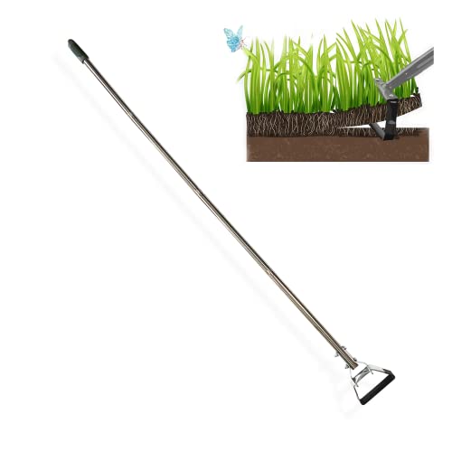 Ledombon Garden Hoe Stirrup Hoe Long Handle Adjustable Weeding Hula Hoes Gardening Tools for Vegetable Garden