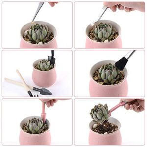 1 Pcs Garden Kneelers Work Cloth Anti Dirty Gardening Transplanting Pot Pad with 11 Pieces Mini Garden Hand Transplanting Succulent Tools for Indoor Garden Plant Care