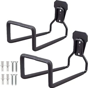 AIKEXIAN 2 Pack Garden Hose Holder, Tough Metal Wall Mount Hose Hook Hanger, Garage Hook, Heavy Duty Tube Hose Stand for Outside Yard