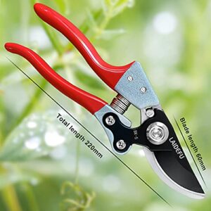 Garden Shears, Pruning Shears for Gardening Heavy Duty with Rust Proof Stainless Steel Blades, Garden Clippers Best Hand Pruners Ergonomic Gardening Tools