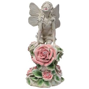 VASSTNESTAR Garden Angel Outdoor Decor Garden Statue,Solar Powered Outdoor Resin Statues-Patio Lawn Yard Porch, Funny Garden Angel Ornaments Figurines for Outside Garden Gifts (Prayer)