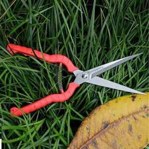 TOOLTENG Extra Long Stainless Steel pruners Bonsai Plant Trimming Scissors for thorny roses plant Flowers Harvesting Herbs Fruits or Vegetables prune corners dense areas Garden shears with sheath