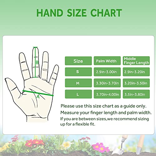 OIZEN Gardening Gloves for Women, Garden Gloves with Touch Screen, Light Duty Working Gloves, Gardening Gifts for Women, Size Small