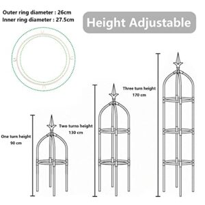 Kamansy Garden Trellis for Outdoor Climbing Plants, Trellis for Potted Plants, Wire Plants Trellis, 6 ft Tall Iron Metal Trellis Plants Trellis